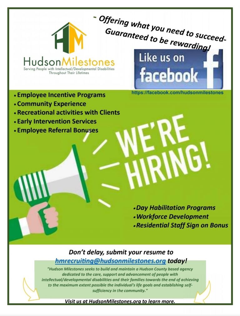 HM Hiring Flyer 8-2021 | Hudson Milestones